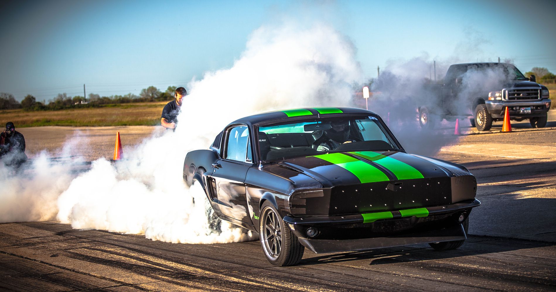 The Walking Dead! Zombie 222 Electric Mustang Tears Up Quarter Mile