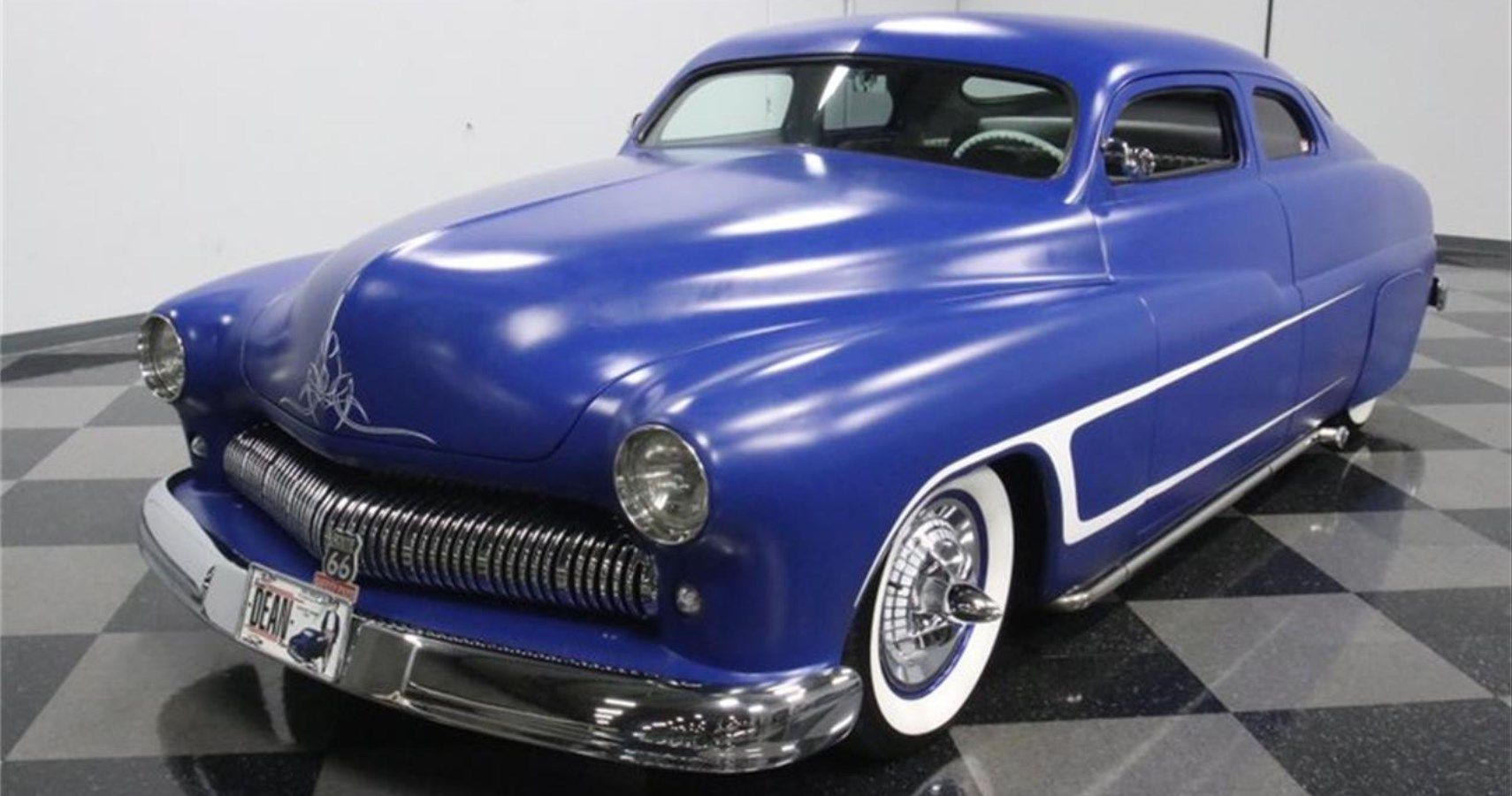 This Sleek 1950 Mercury Eight Finished In Matte Blue Is A Custom Hot ...