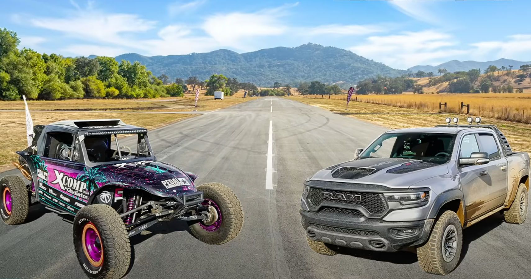 Watch This 582-HP 'Megalodon' Baja Bug Drag Race The Hellcat-Powered ...